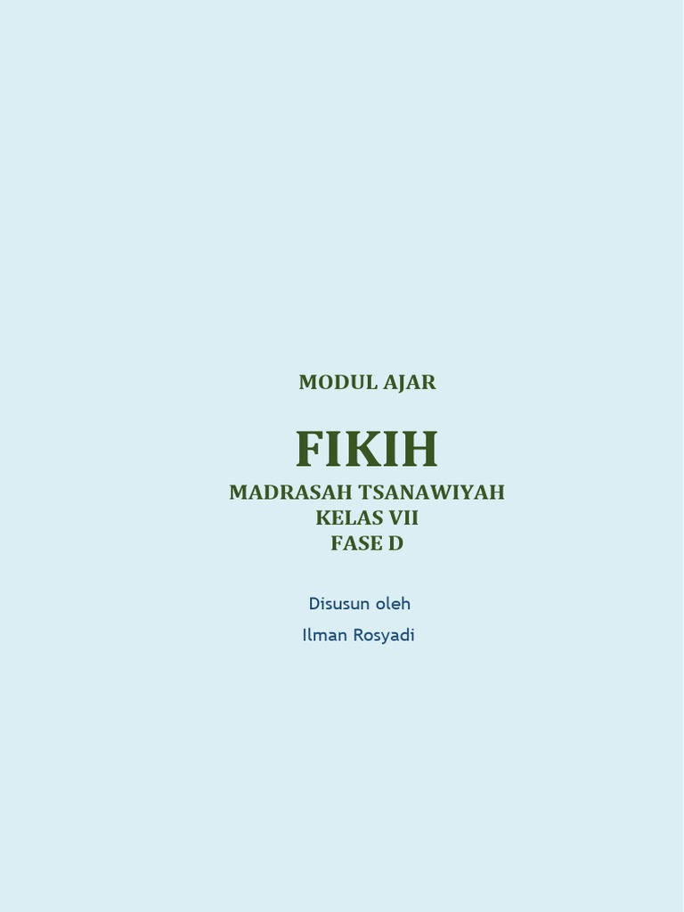 Modul Ajar Fikih Kumer | PDF
