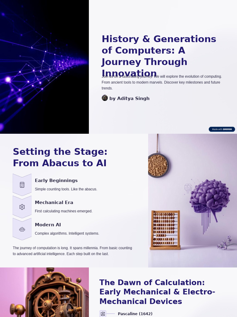 History and Generations of Computers A Journey Through Innovation | PDF ...
