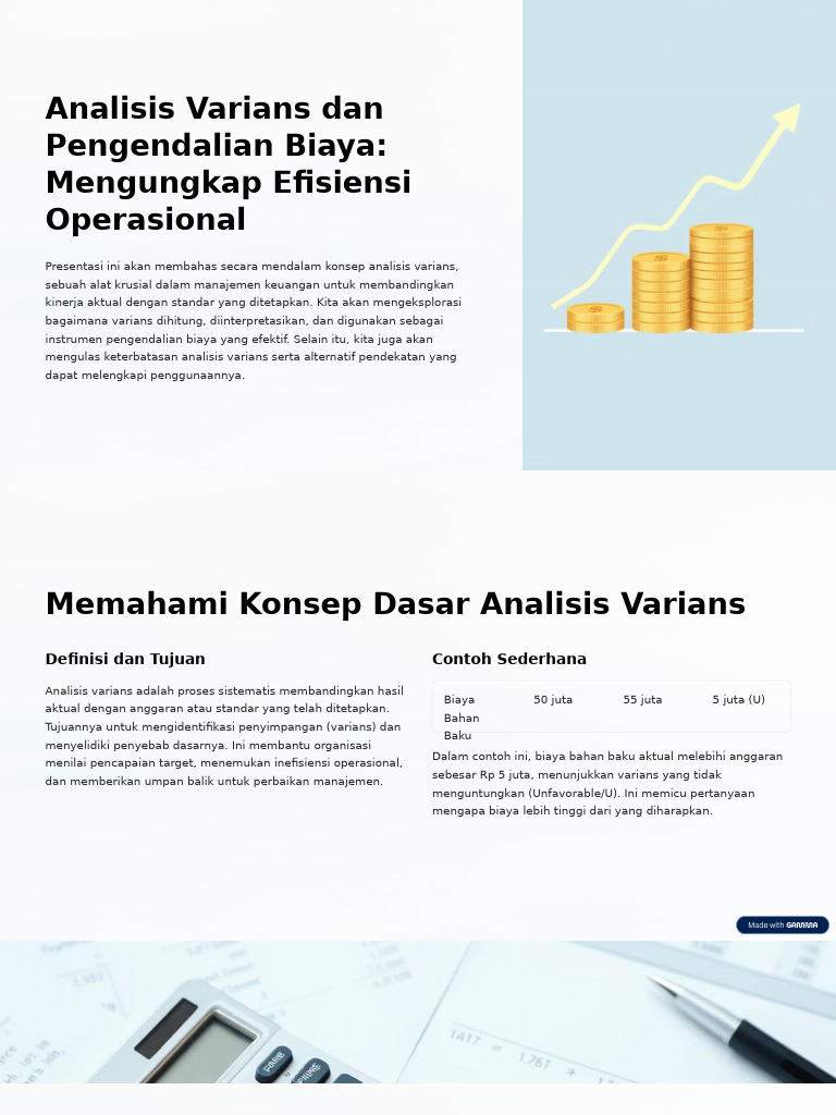 Analisis Varians untuk Pengendalian Biaya | PDF