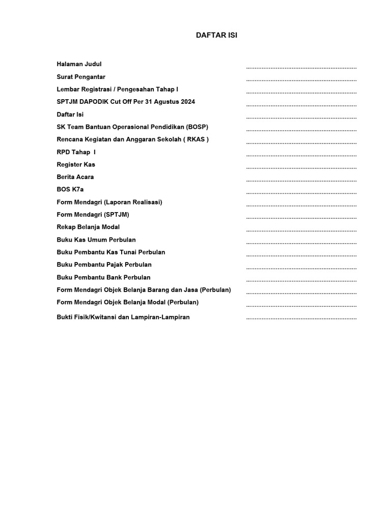 Urutan Penyusunan SPJ | PDF