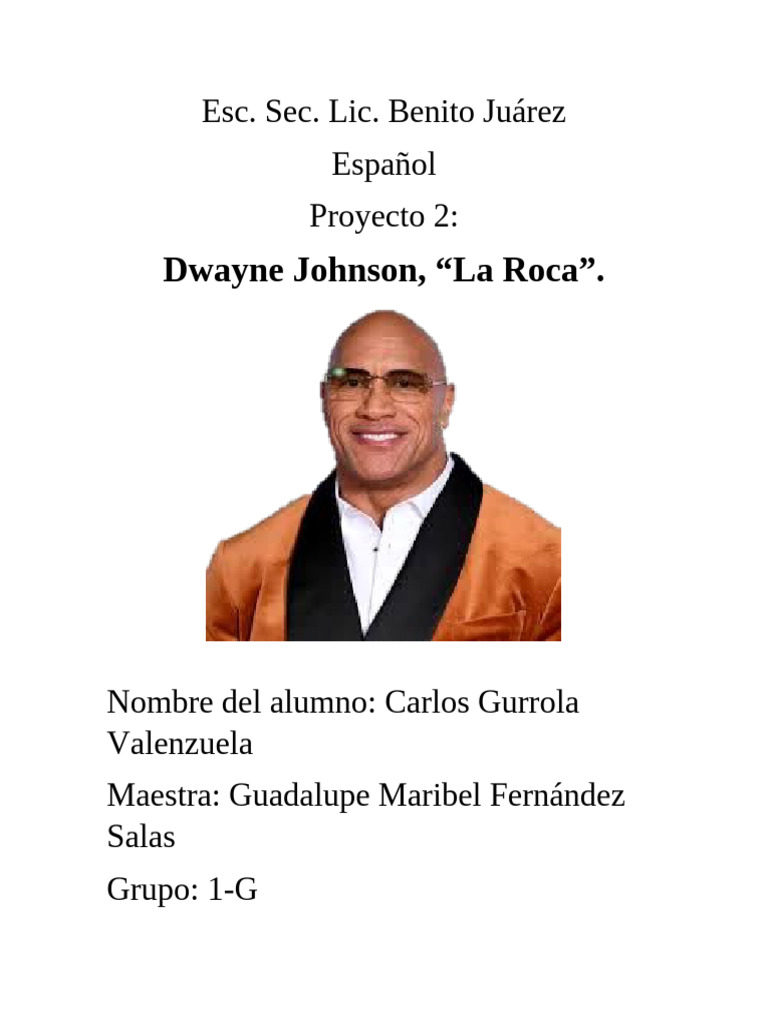 Dwayne Johnson Bio | PDF