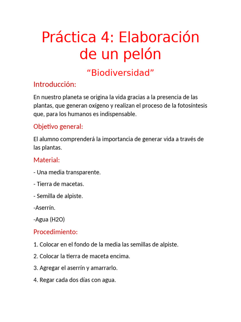 Práctica 4 Biologia 3 BLQ | PDF