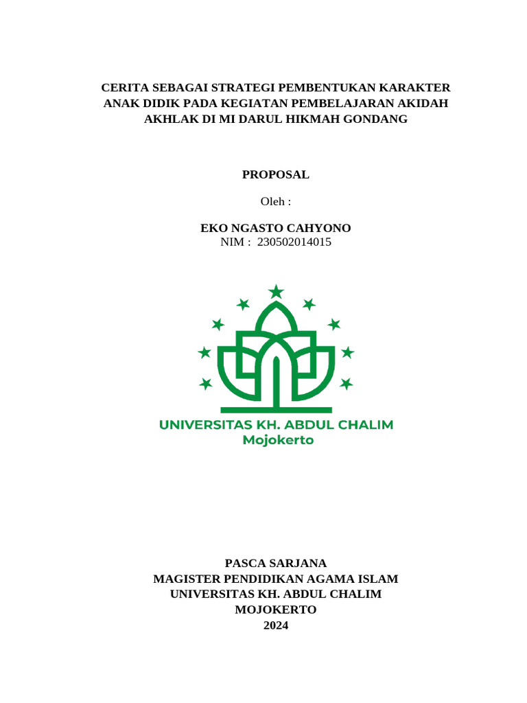 Proposal S2 PAIC Eko Ngasto Cahyono | PDF