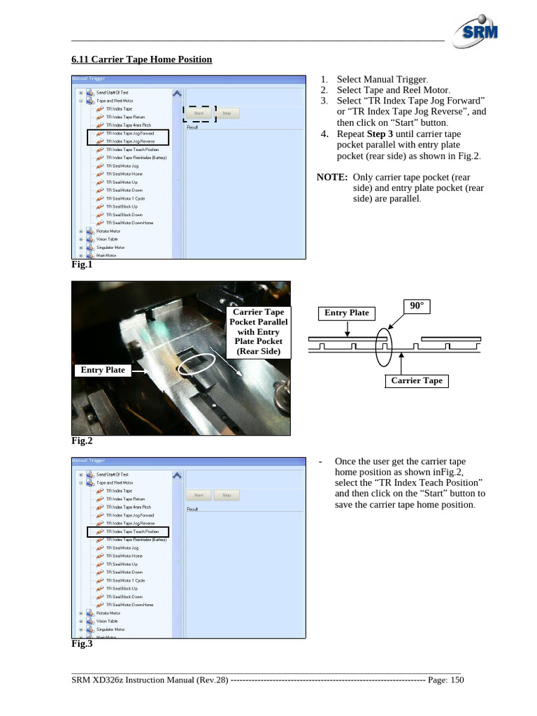 Carrier Tape Home Position (No Rollback) | PDF