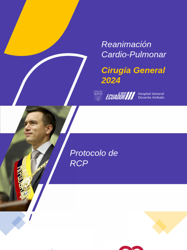 RCP Presentacion 2024 | PDF | Reanimación cardiopulmonar | Paro cardíaco