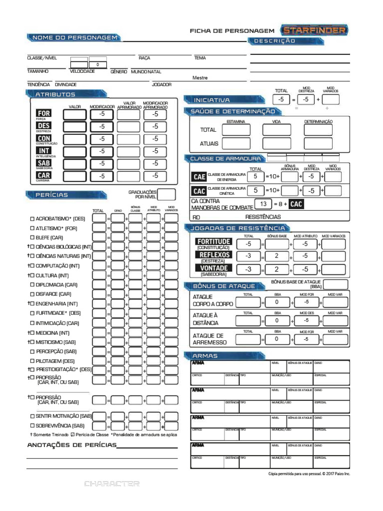 Starfind Ficha Automatica PTBR | PDF