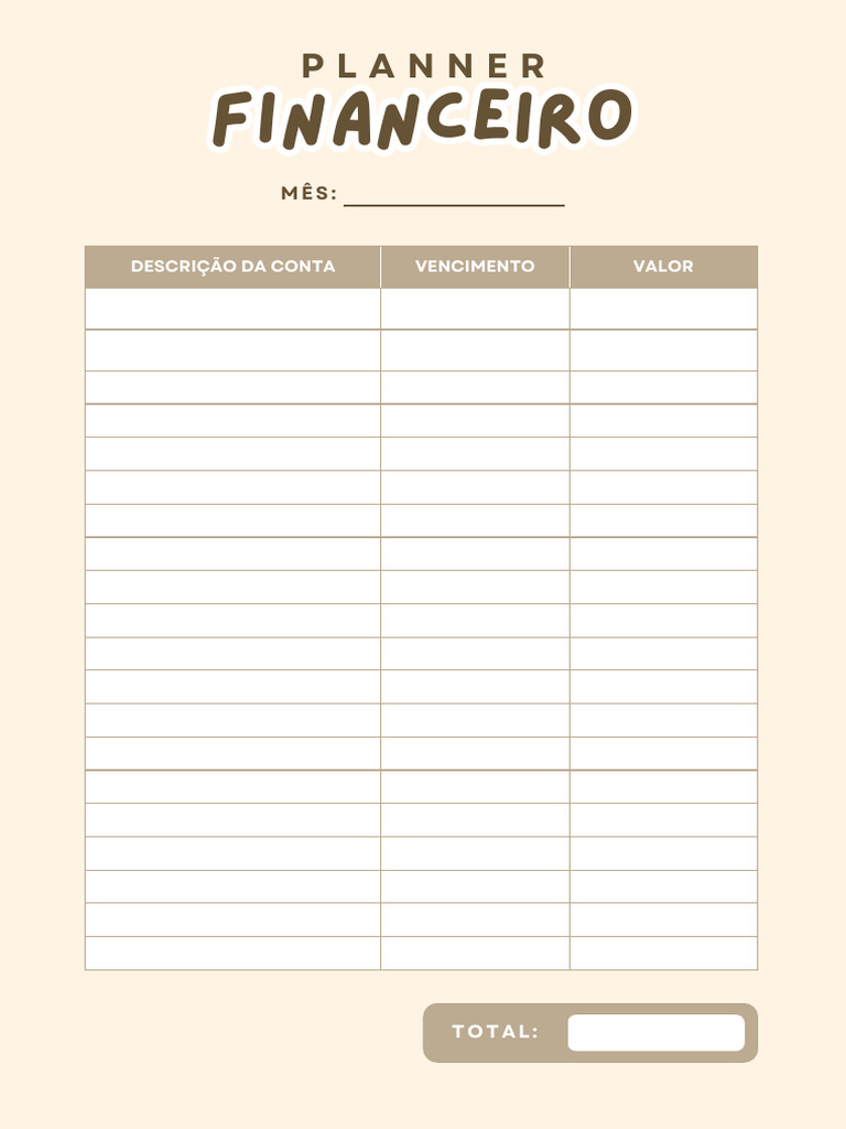Documento A4 Planner Financeiro Gastos Minimalista Bege_20250618_121203 ...