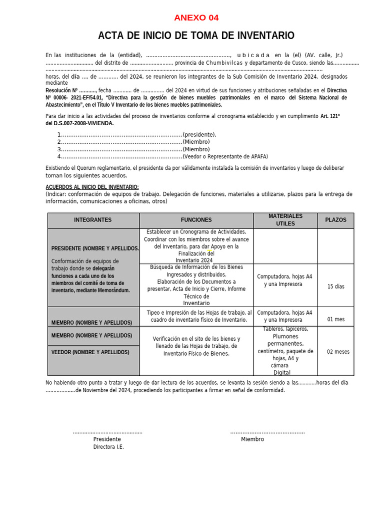 Formato de Anexos A Presentar 2024 Prof. Macedonia | PDF