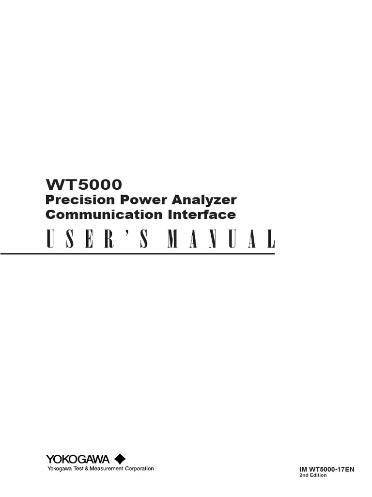 WT5000 Power Analyzer Interface Guide | PDF | Usb | Computer Engineering