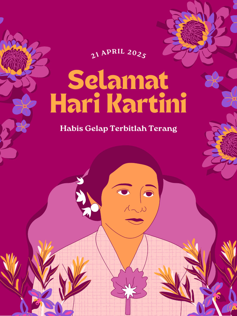 Poster Hari Kartini Ilustrasi Ungu | PDF