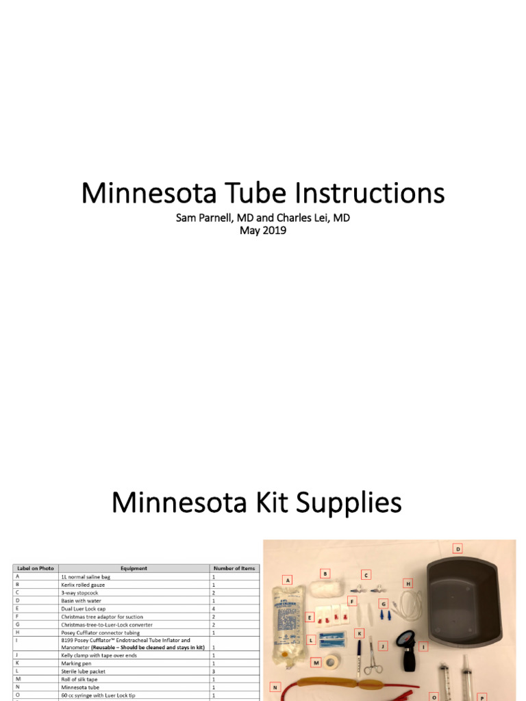 Minnesota Tube Instructions | PDF | Clinical Medicine