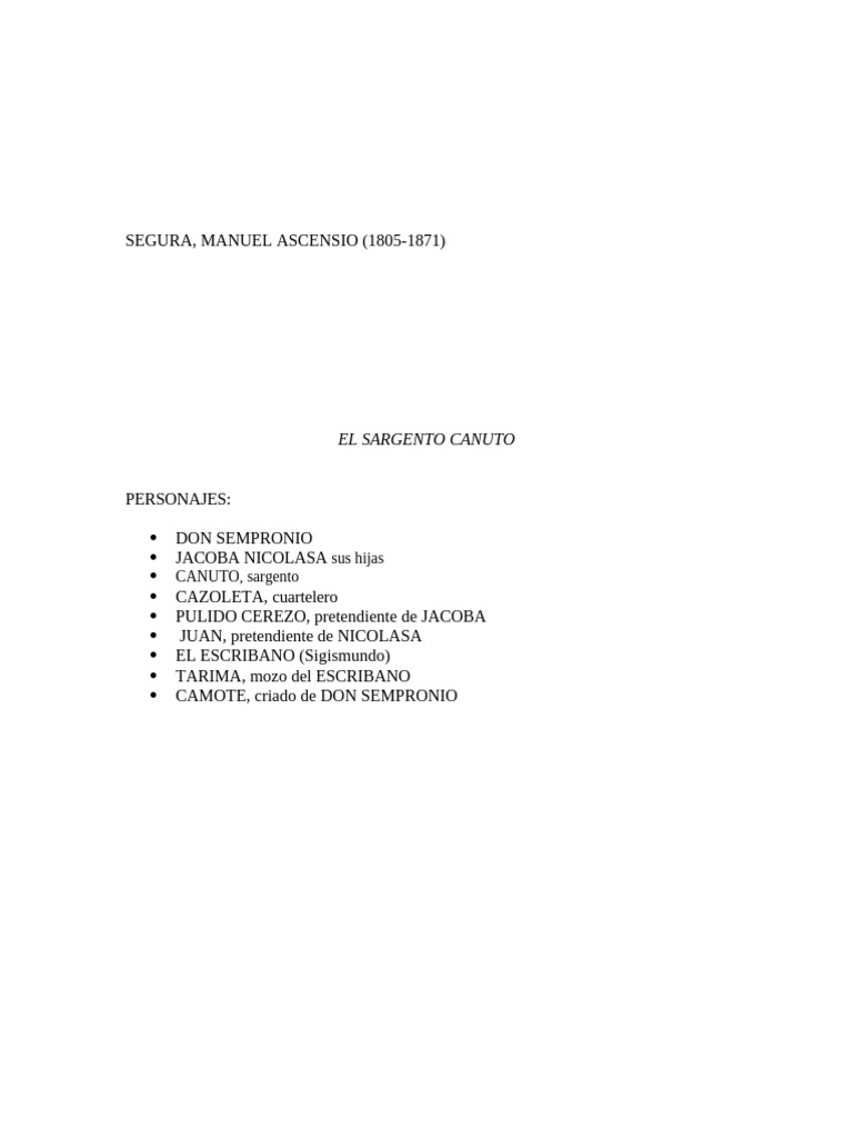 SEGURA El Sargento Canuto | PDF