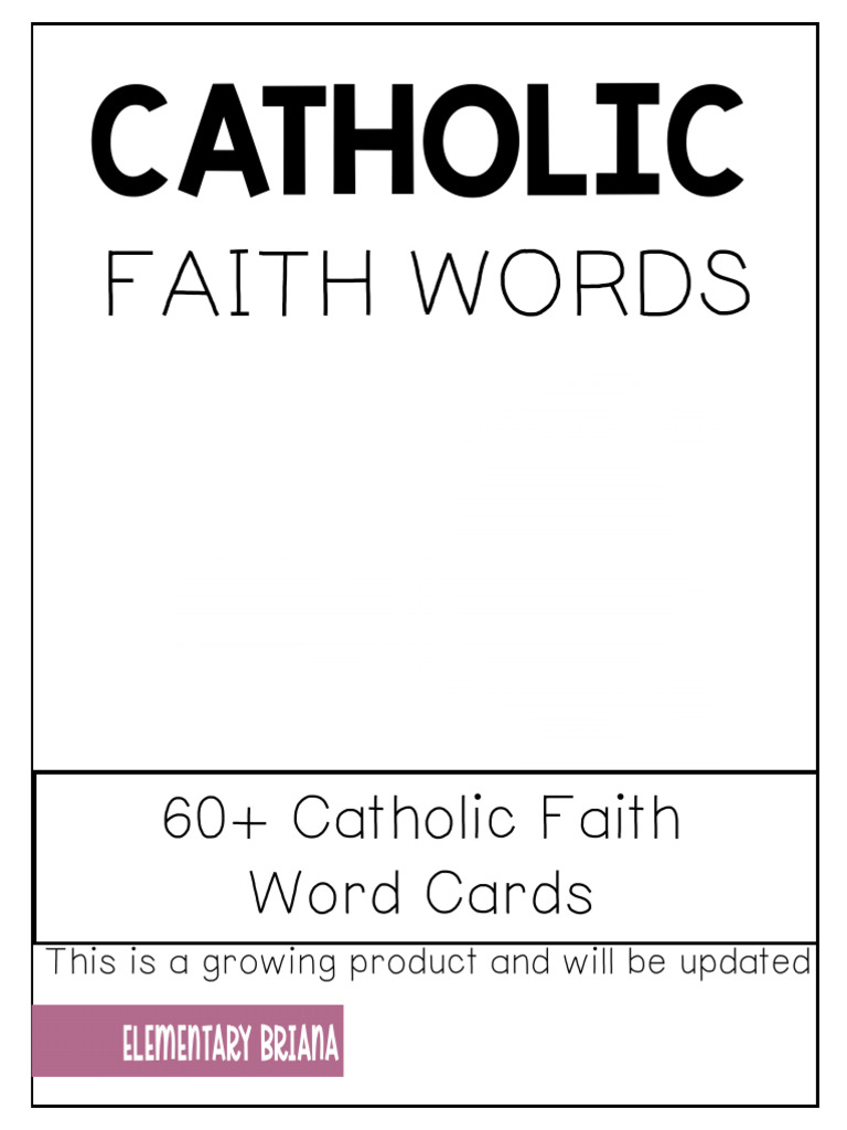 Faith Words: Catholic | PDF | Jesus | God In Christianity