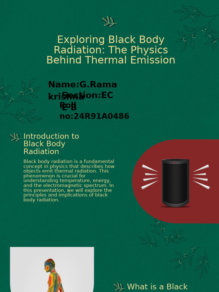 Slidesgo Exploring Black Body Radiation The Physics Behind Thermal ...