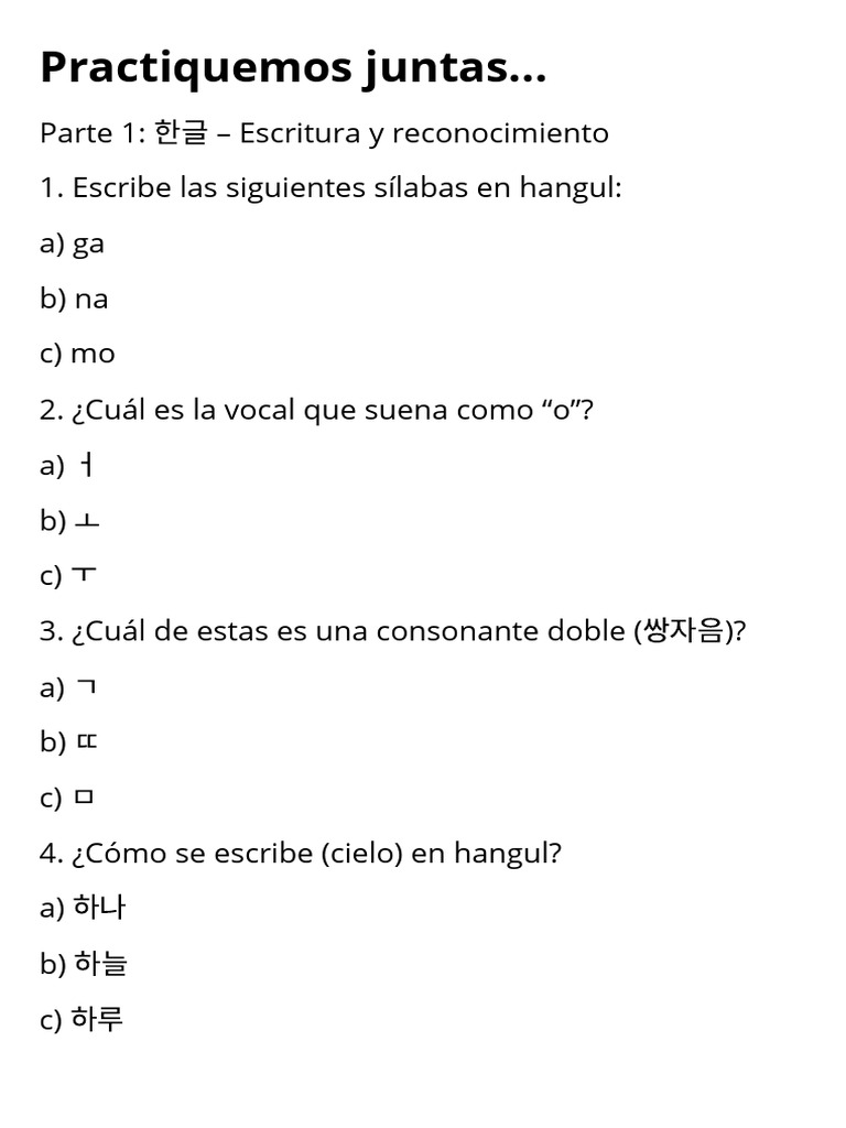 Practiquemos Juntos... | PDF