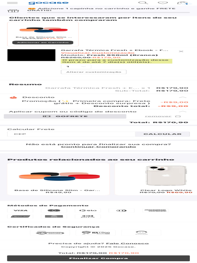 Carrinho de Compra - Gocase | PDF