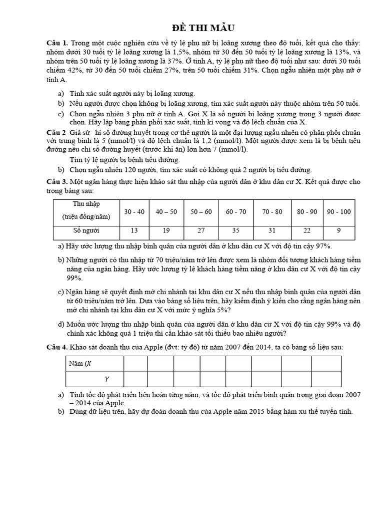 ĐỀ THI MẪU - HK1.2025 | PDF