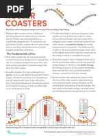 The Potential and Kinetic Energy in Roller Coasters | PDF