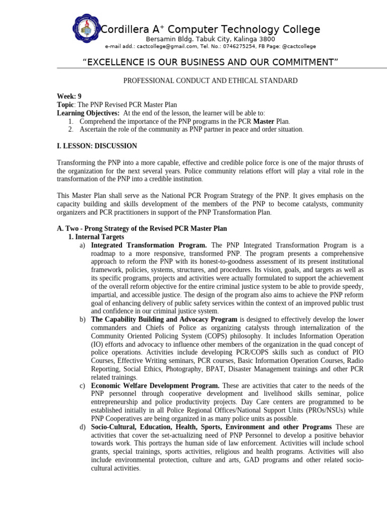 Lesson9.and - Ethical.standard Colalong-5 | PDF | Police | Community ...