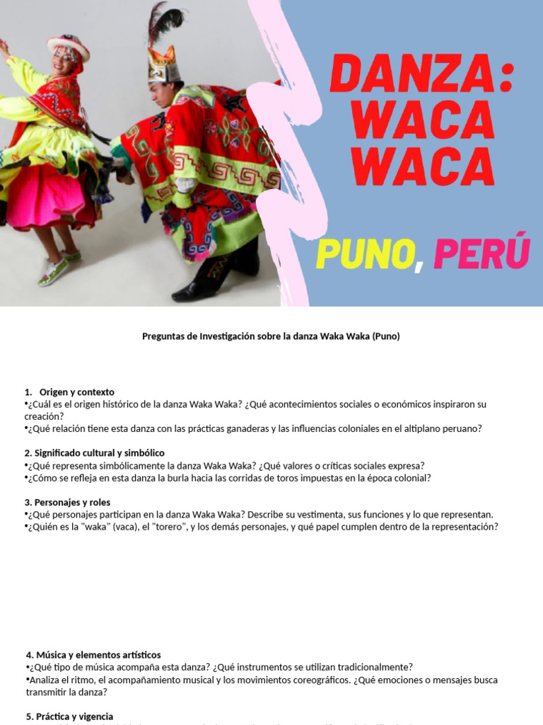 Historia y Significado de la Danza Waka Waka | PDF