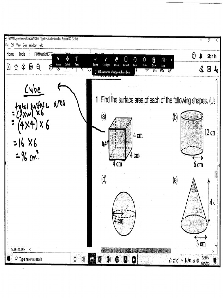 3d Geometrical Shapes Notes 1 | PDF