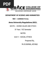 Ge3791 Human Values and Ethics Question Bank | PDF