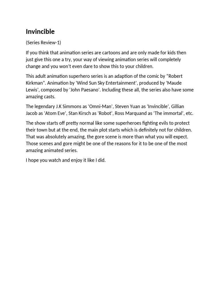 Invincible | PDF