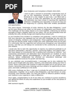 DepEd Secretary's Graduation Message 2024 | PDF | Wellness