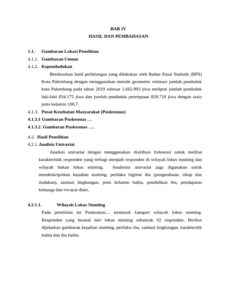 Contoh Bab IV Hasil Penelitian | PDF