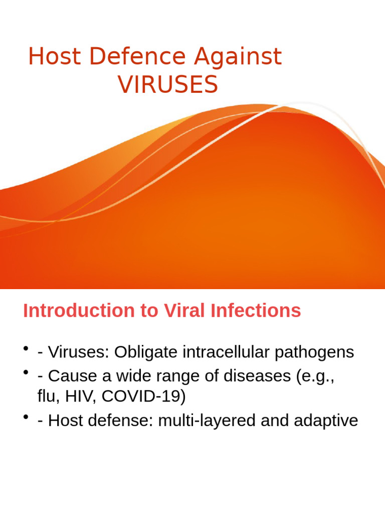 Host Defense Against Viruses Presentation | PDF