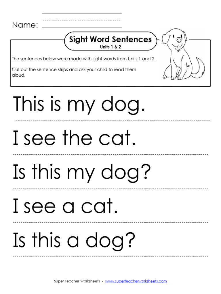Unit 2 Read Sentences TWISS | PDF