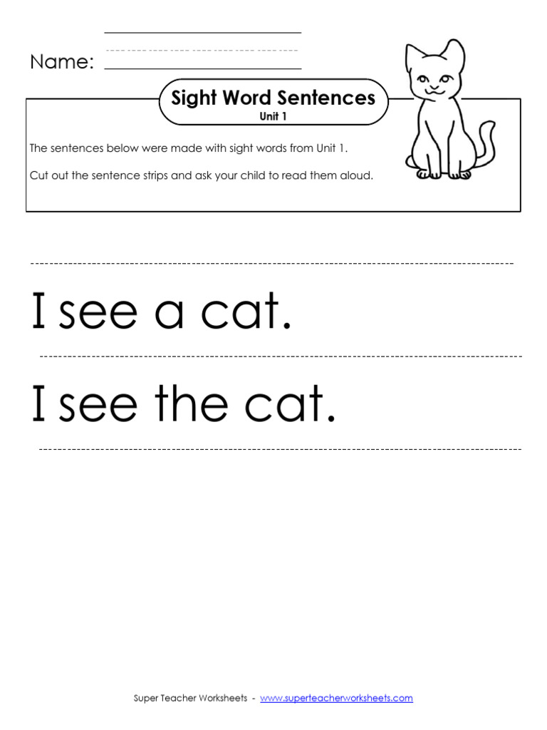 Unit 1 Read Sentences TWICC | PDF