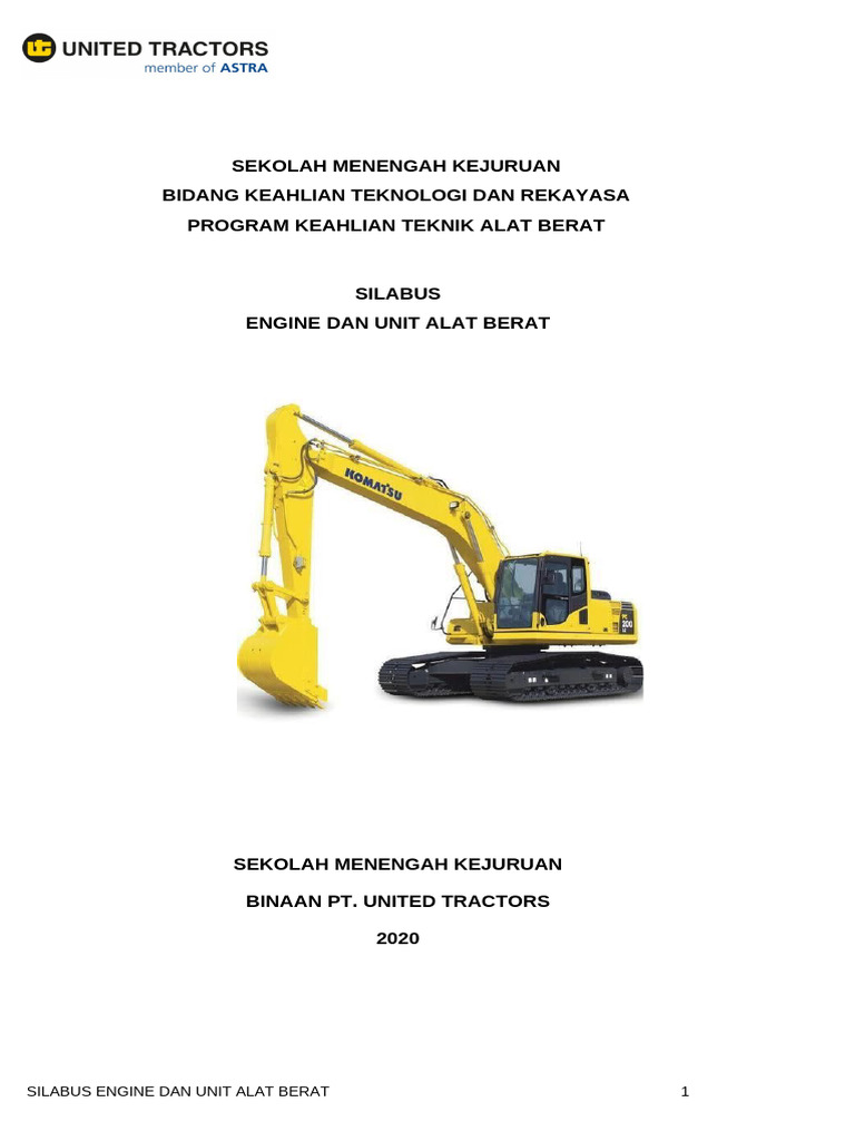 Silabus Teknik Alat Berat Engine Dan Unit AB Juni 2020 FINAL | PDF