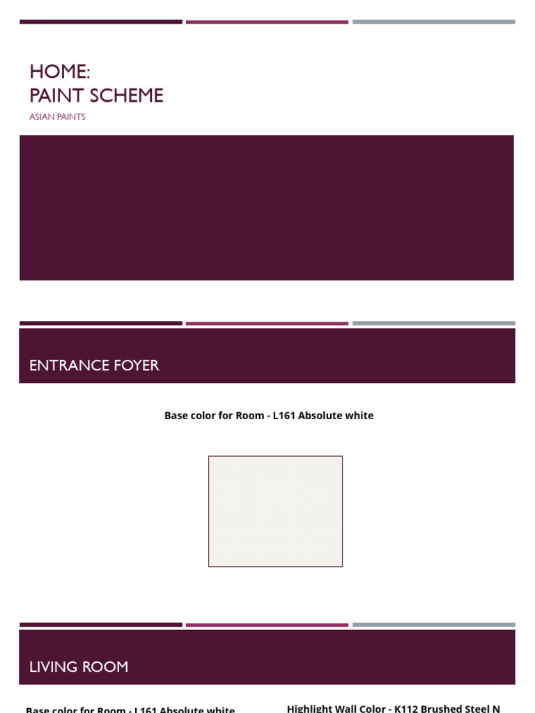 Home - Paint Scheme - Existing | PDF