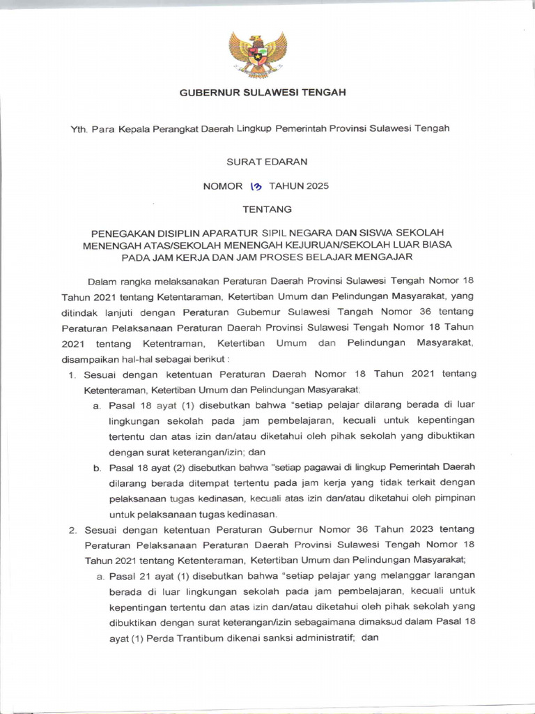 Surat Edaran | PDF