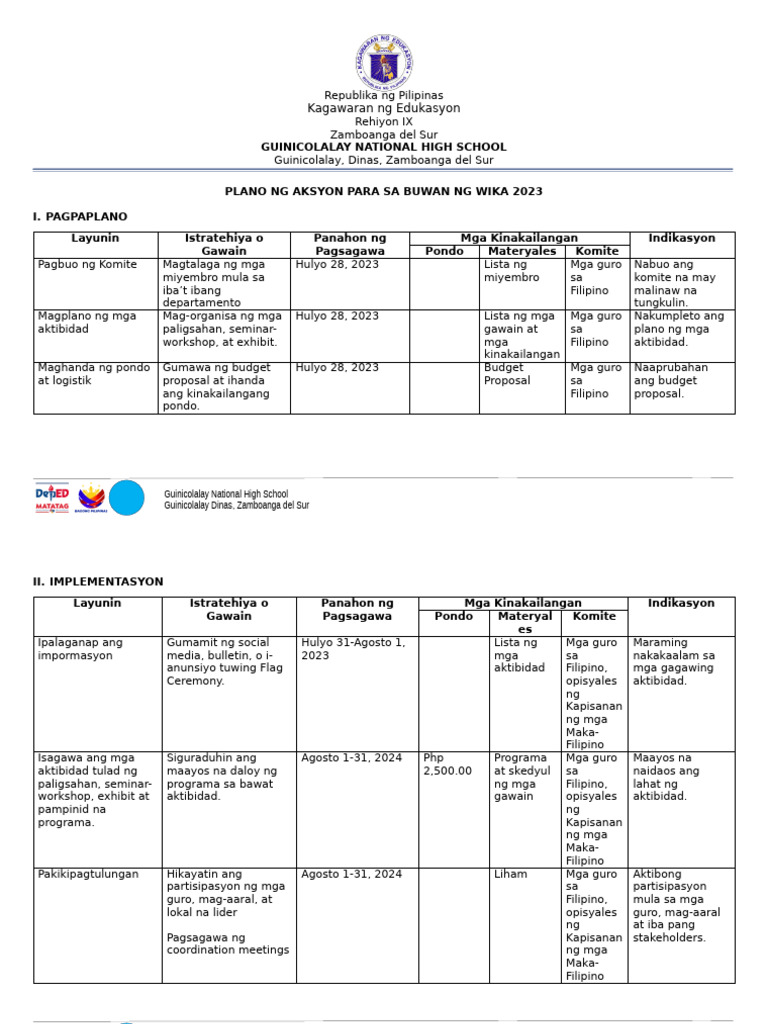 Action Plan 2024 | PDF