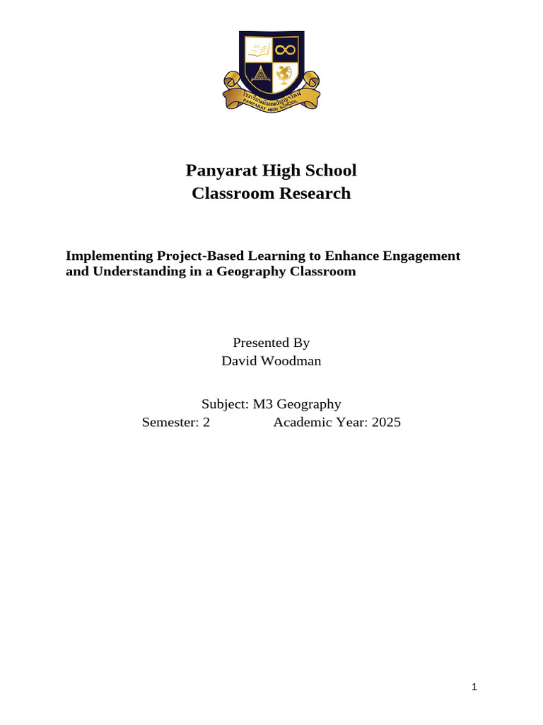 Dave W - Class Action Research 25.2 - Implementing Project-Based ...