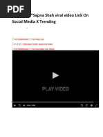 Influencer Sapna Shah Full Video 16 Minute Goes Viral | PDF | Viral Video | Web 2.0