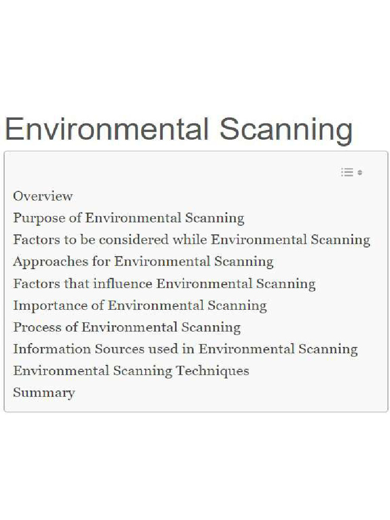 Environmental Scanning - Studious Guy Website | PDF
