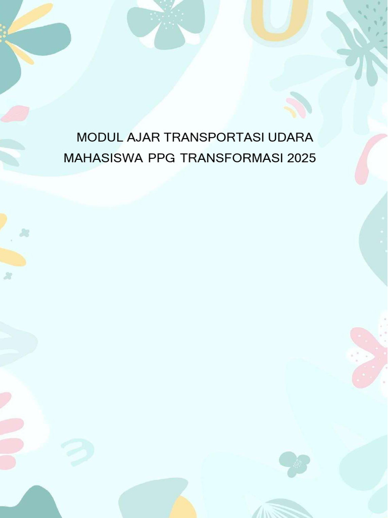 Modul Ajar Transportasi Udara PPG 2025 | PDF