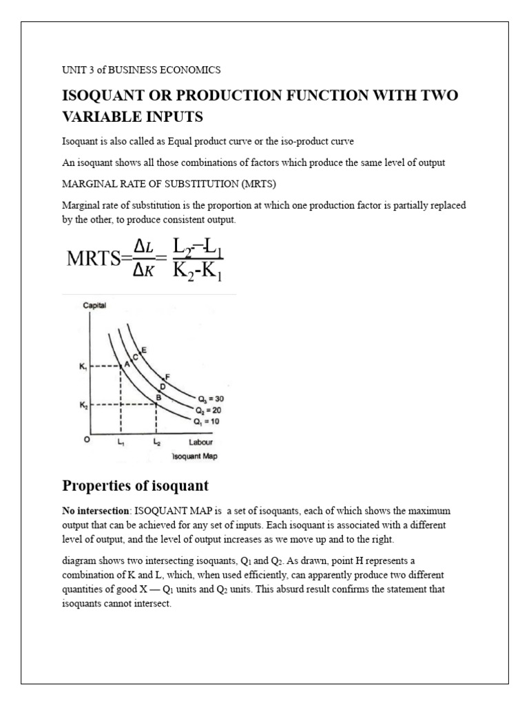Unit 3 of Business Economics | PDF | Production Function | Economies