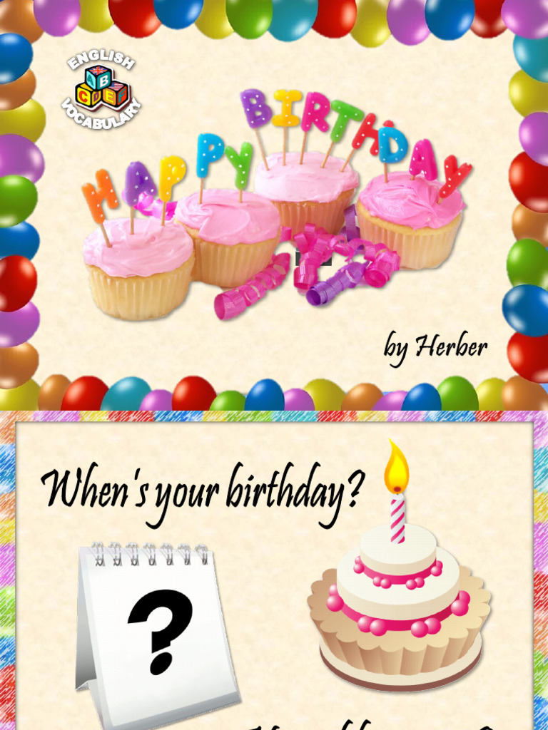 Happy Birthday PPT Flashcards Fun Activities Games Grammar Drills Pic ...