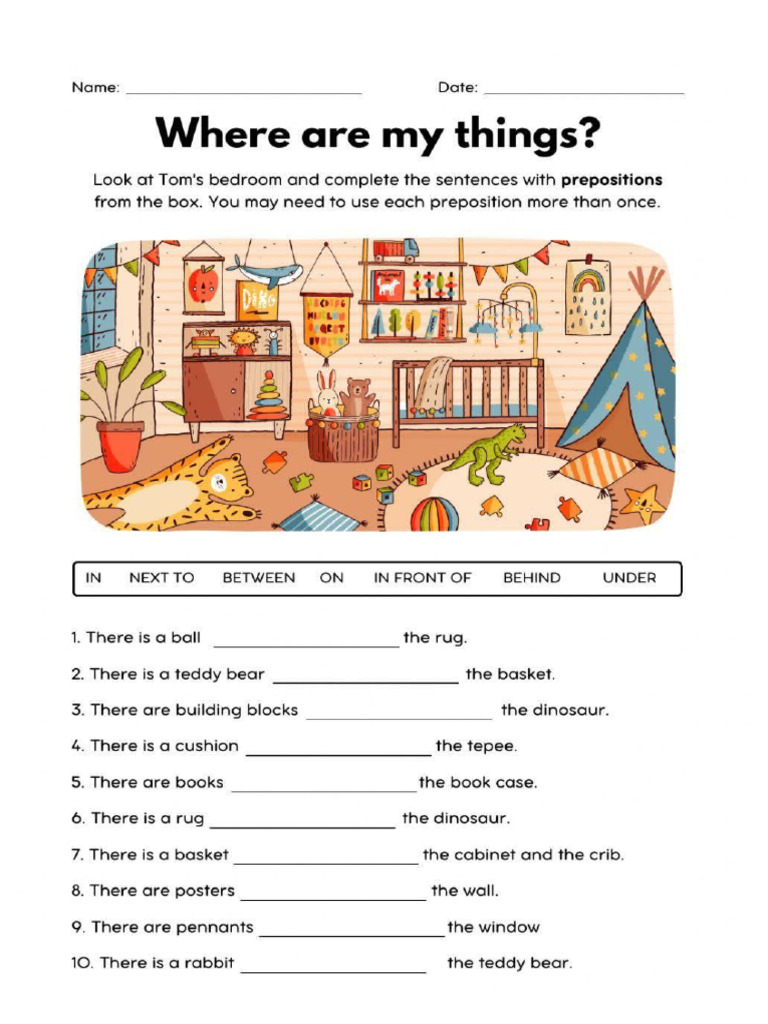 Test Preposition Place | PDF