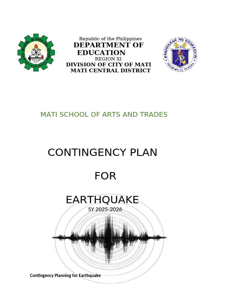 Msat Earthquake CP 2025 2026 REVISED | PDF | Emergency Management ...