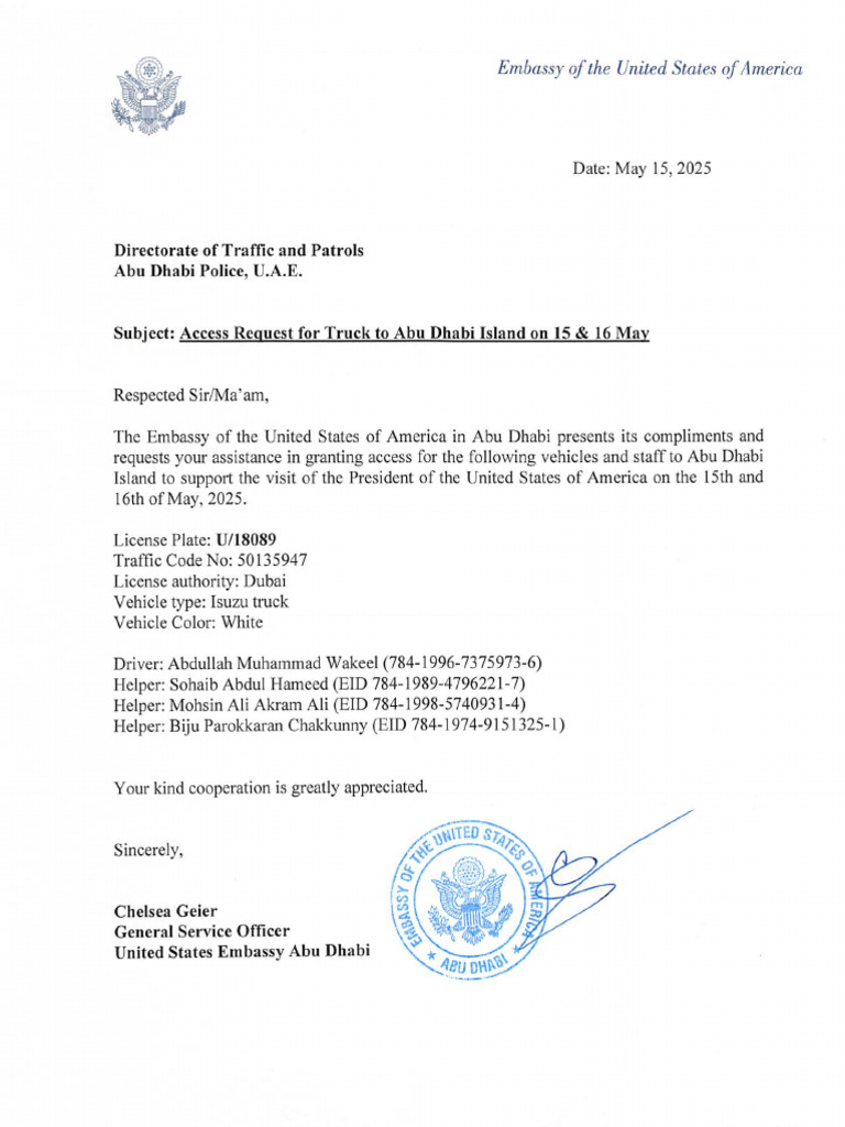 Letter To Traffic Police-English | PDF
