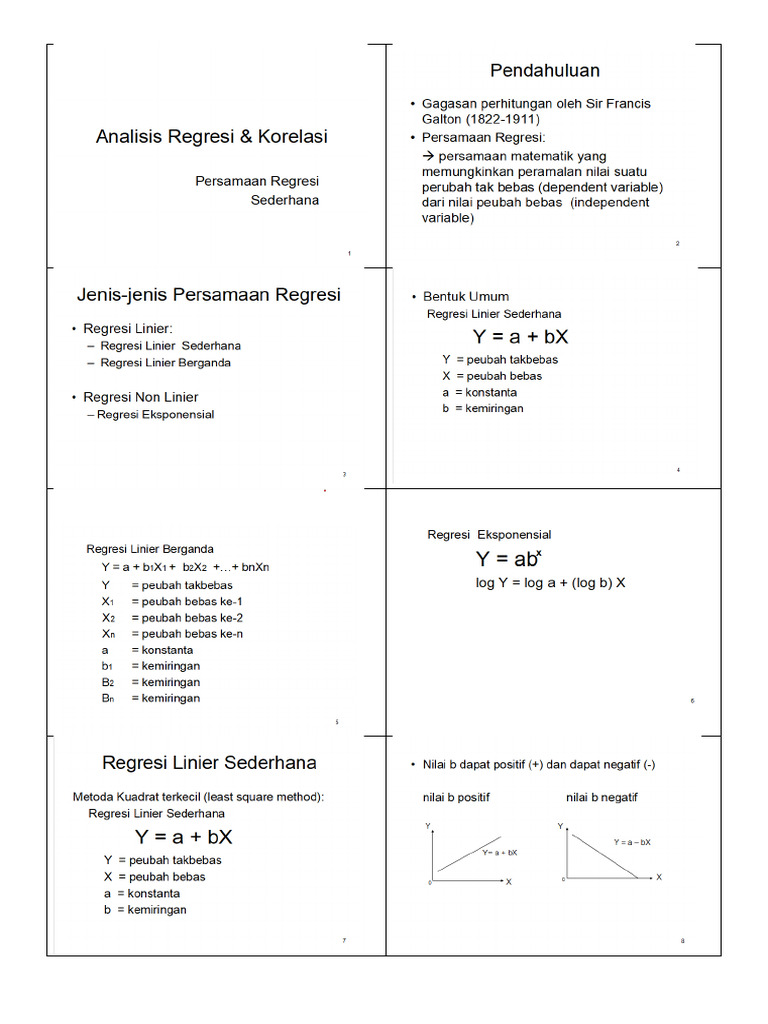 Analisis Regresi Korelasi | PDF