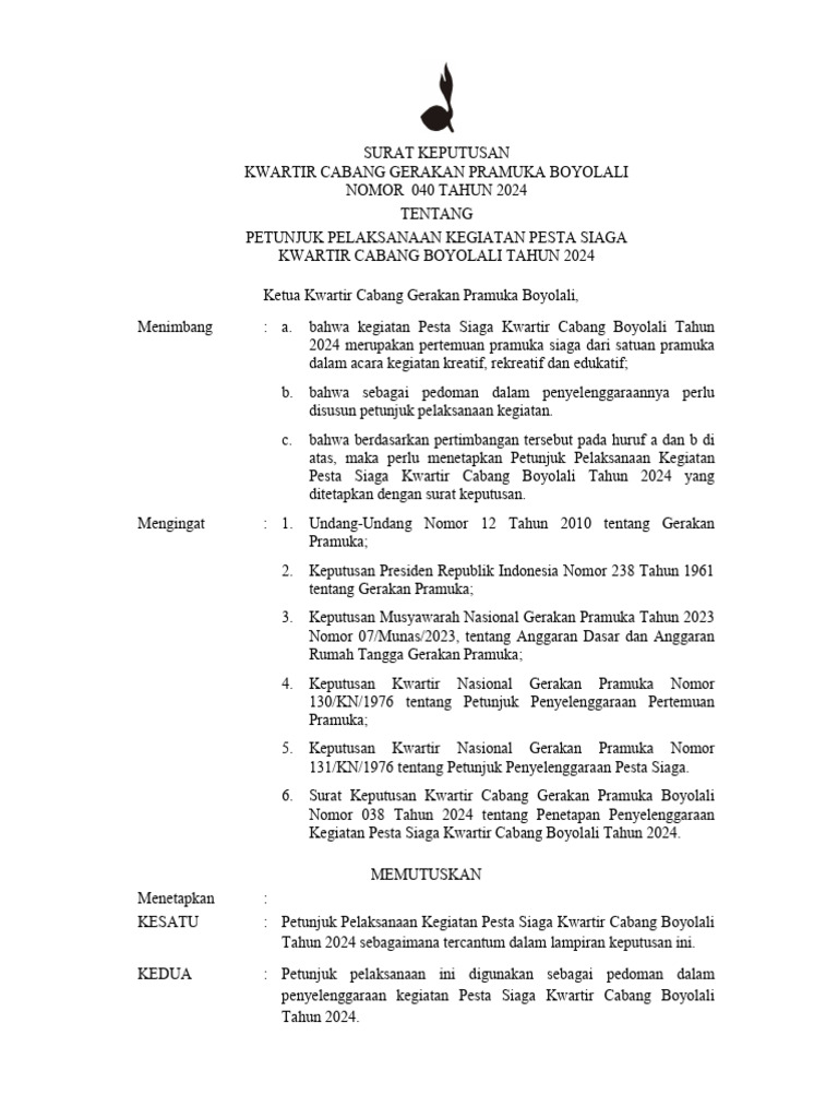 Juklak Juknis PSC 2024 | PDF