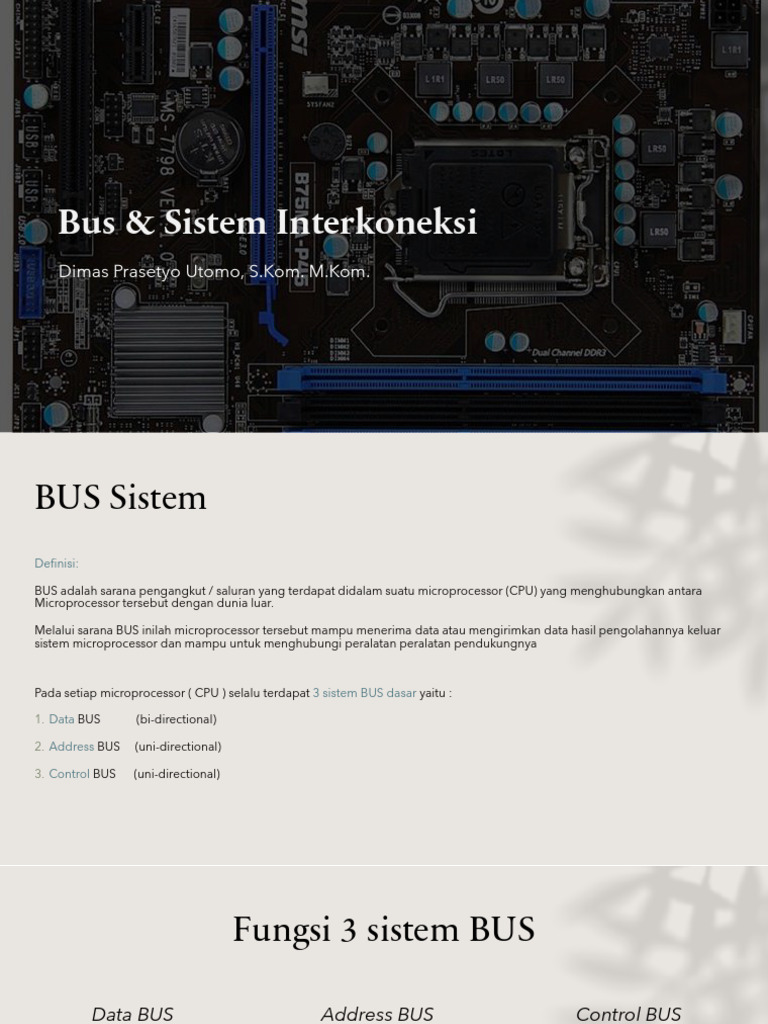 Sistem Interkoneksi Bus dalam Komputer | PDF