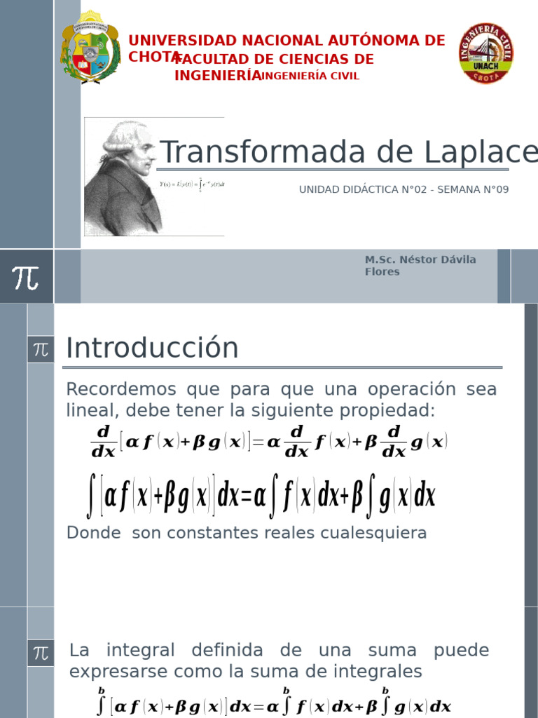 Sesión N°09 | PDF | Integral | Transformada de Laplace