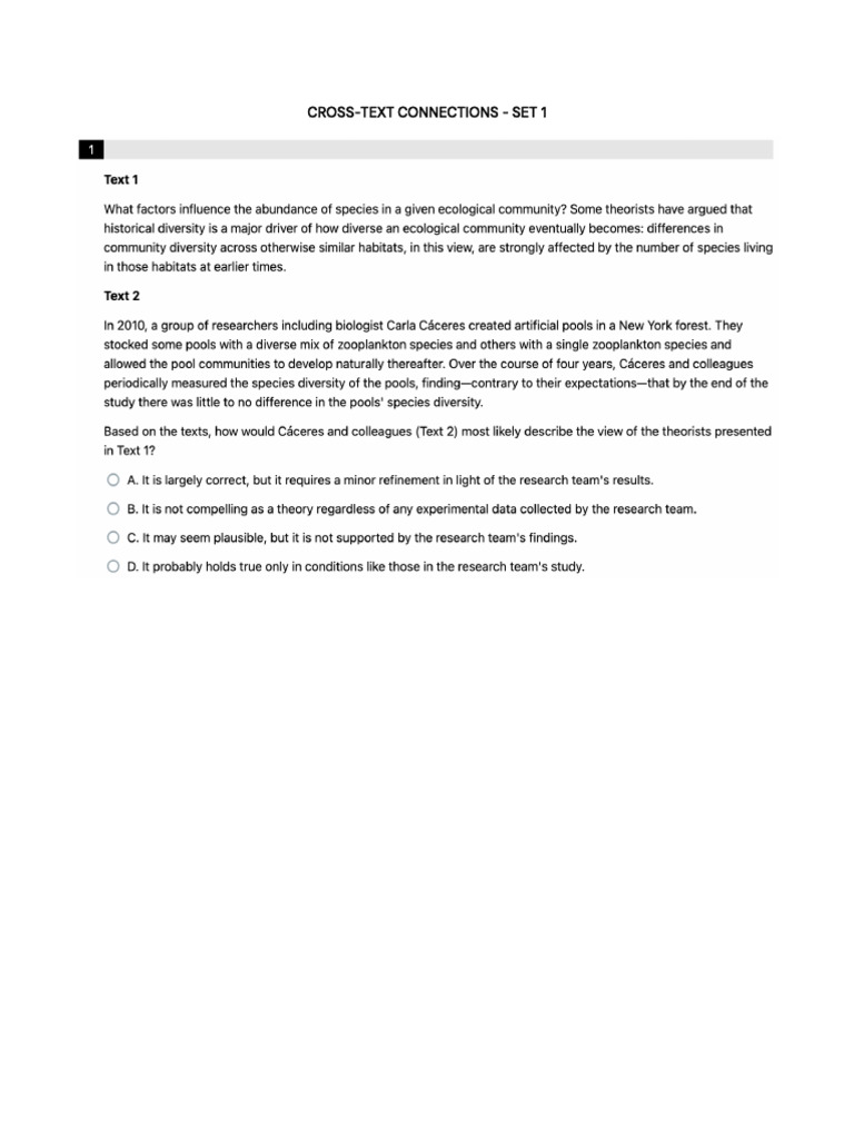 Crosstext Connection Practice | PDF